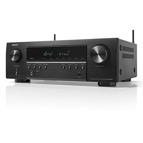 Denon AVRS660H 5.2 Channel 8K AV Receiver with Voice Control and HEOS Built-in with Denon Home 250 Wireless Streaming Speaker (Black)