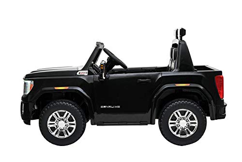 DAKOTT GMC Sierra Denali HD Two Seater 12 Volt Ride-On Truck w/ 2.4G Remote Control, LED Lights, Horn, Music, MP3/USB, Storage Box, Spring Suspension, Electric Vehicle for Kids .