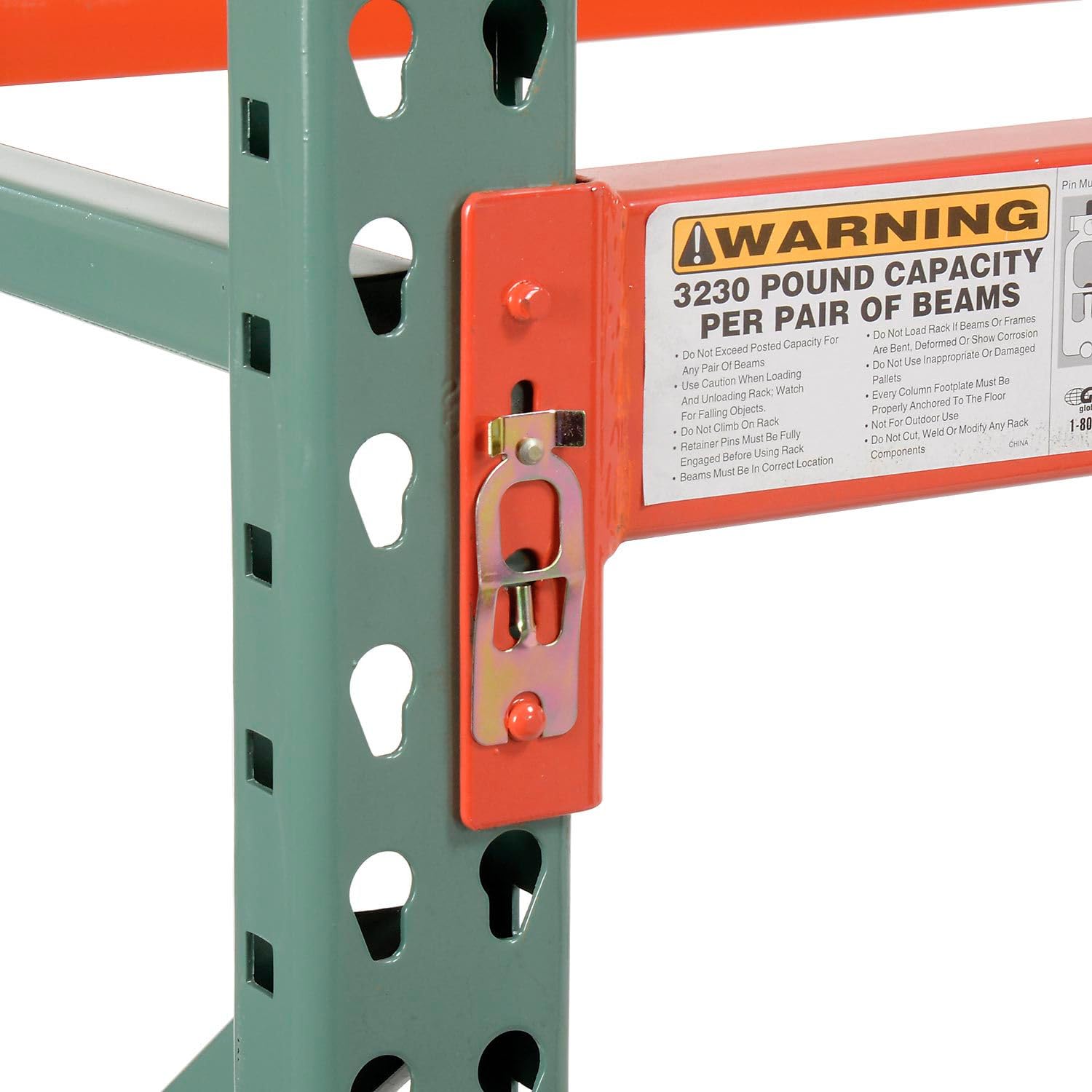 Global Industrial Teardrop Pallet Rack Starter, 96"W x 42"D x 120"H