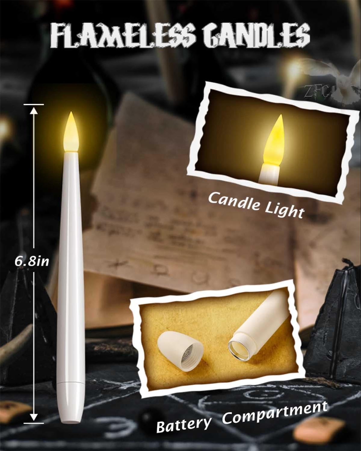 Floating Candles with Wand, 20 pcs Floating Candles Timing Function Candles Decor Candle Set for Wedding, Birthday Decoration, Amazing Magic Effects