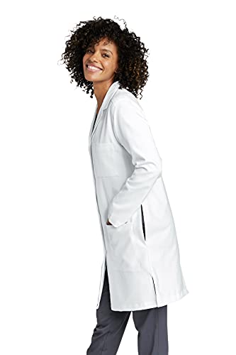 Custom Embroidered Womens Medical Laboratory Coats - Add Your Name or Text - Long Sleeve 3-Pocket Long Lab Coats