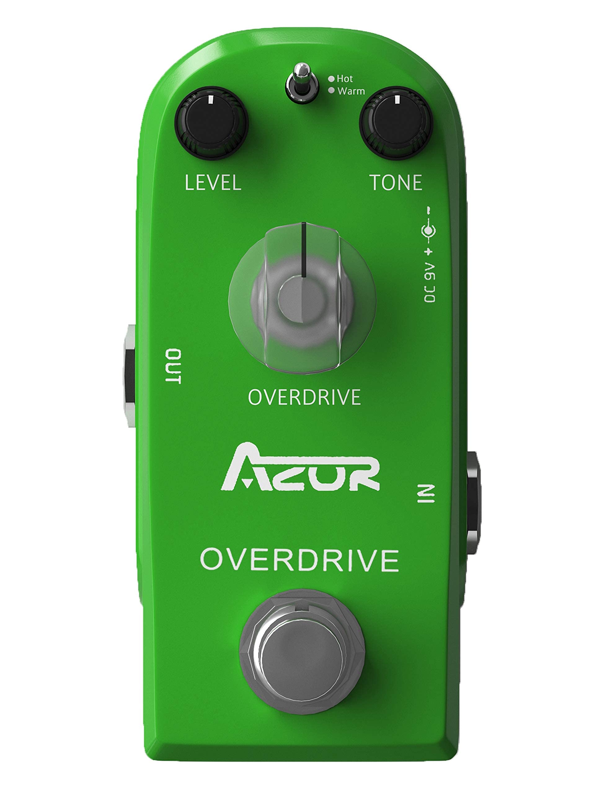 AZOR Mini Pedal Drive Classical Overdrive Guitar Effect Pedal with Power Adapter True Bypass Hot/Warm Modes AP-315