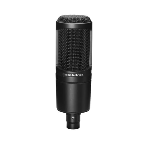Audio-Technica AT2020 Condenser Studio Microphone with XLR Cable Knox Studio Stand and Pop Filter