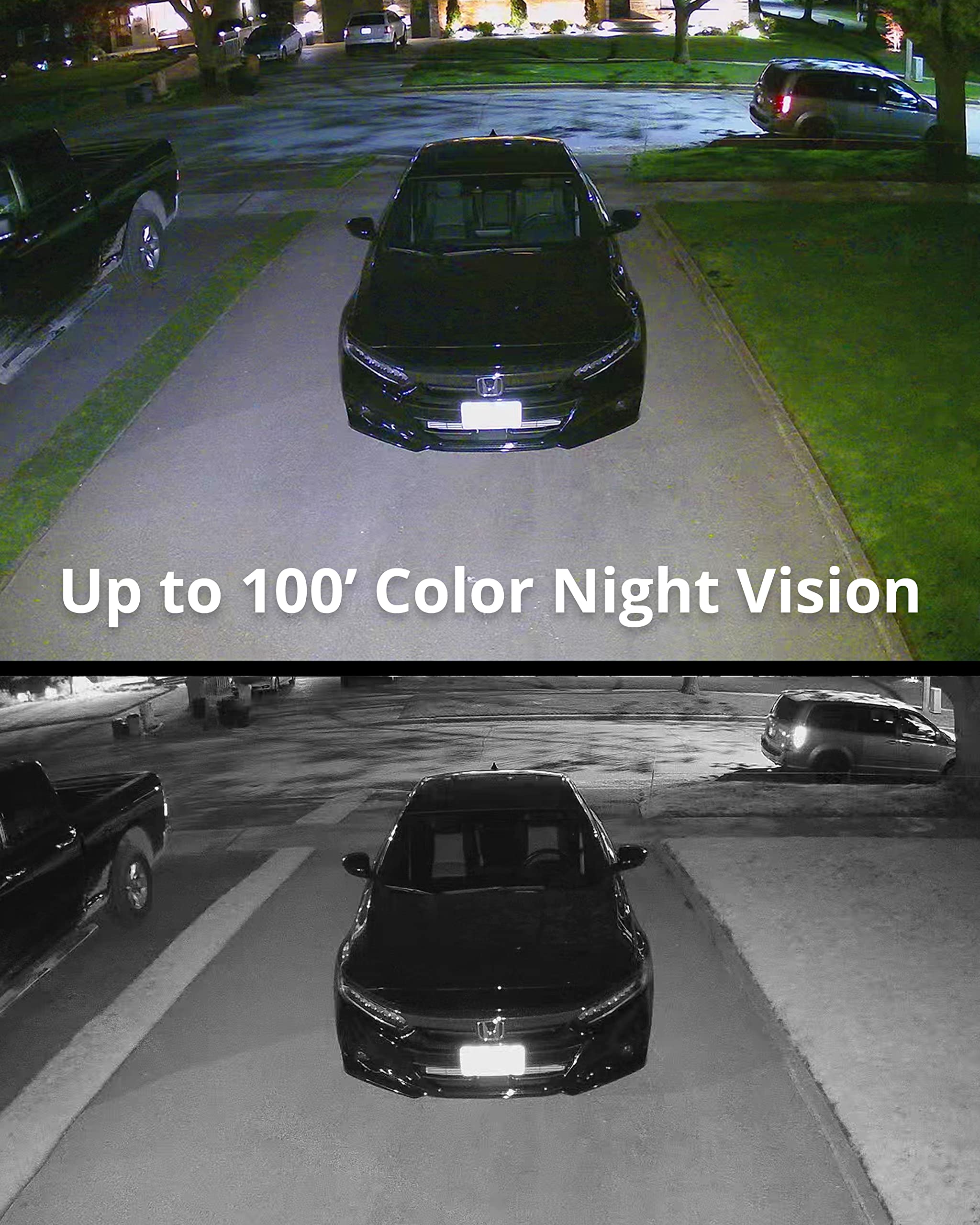 Defender Guard Pro 2K WiFi. Plug-in Security Camera with Color Night Vision, Two-Way Talk, Smart Human Detection, Spotlight & Siren (1 Camera, 32GB)
