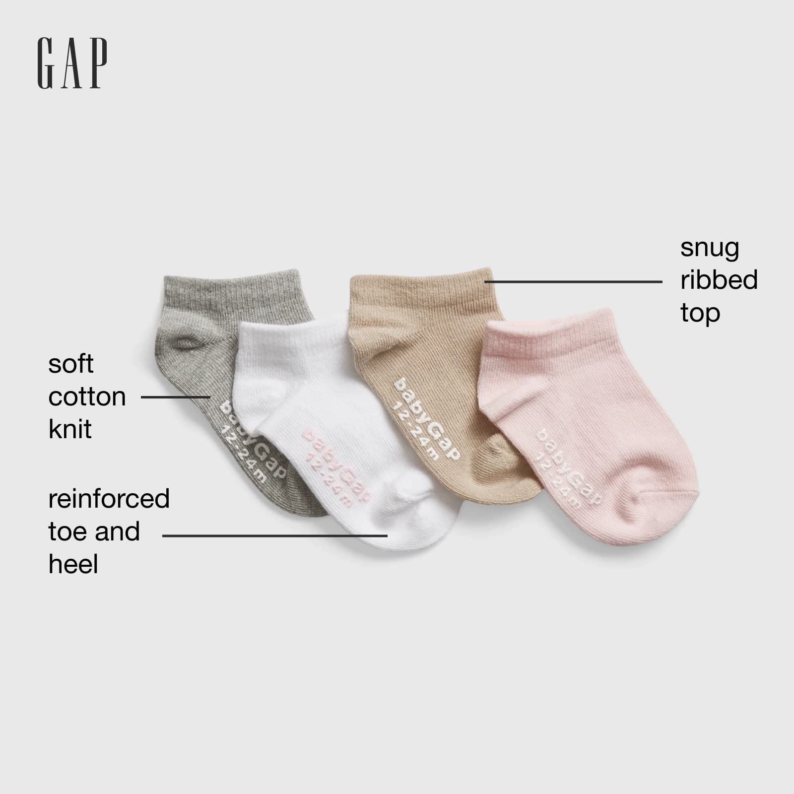 GAP baby girls No Show Socks, Multi, 2-3T US