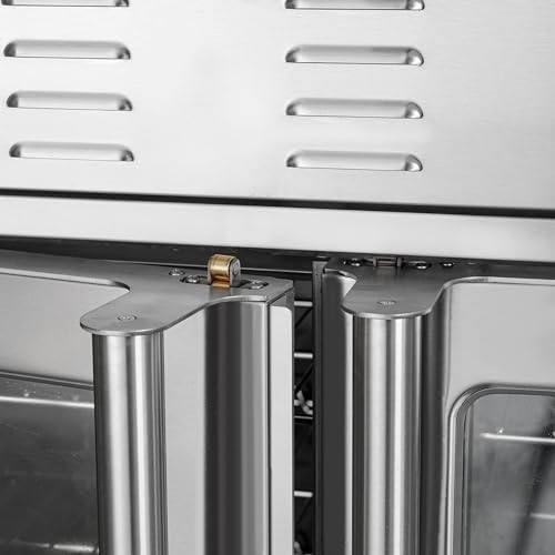KoolMore 38 in. Full-Size Double Commercial Natural Gas Convection Oven 108,000 BTU With Stacking Kit in Stainless-Steel (KM-DCCO54-NG)
