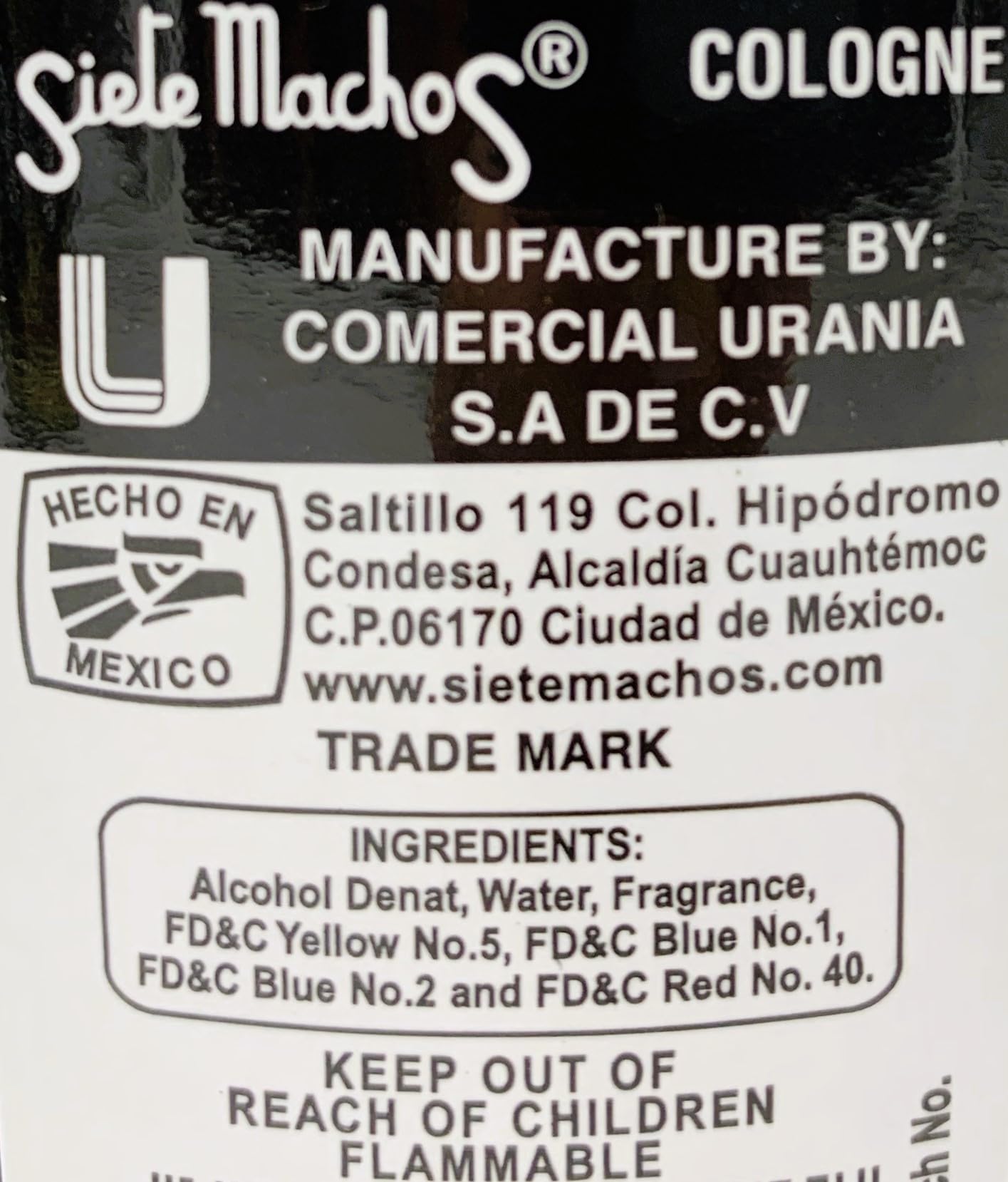 Siete Machos URANIA Original Cologne 13.53oz (400ml) (1 Pack)