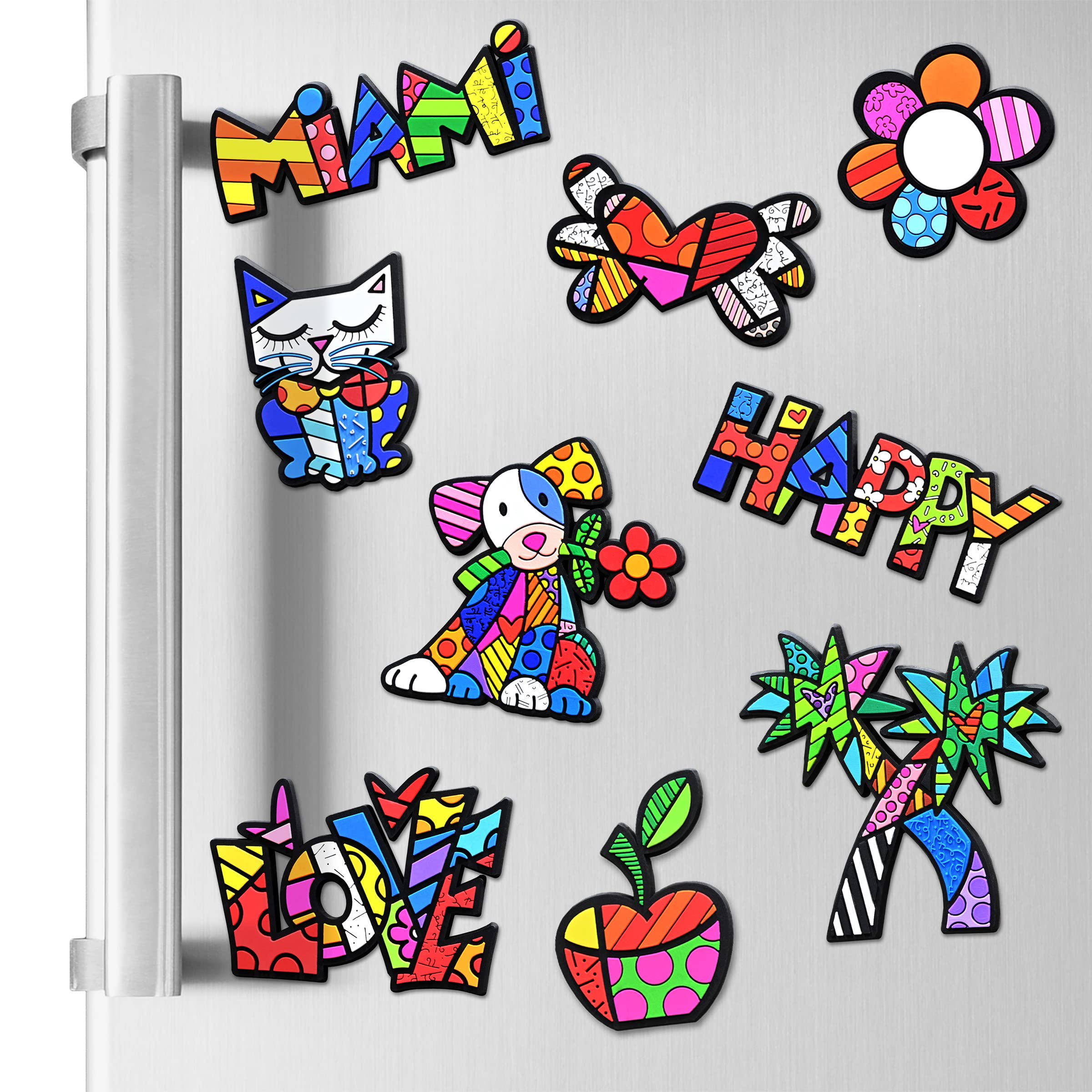 BRITTO Romero Large Decorative Multi-Use Rubber Magnet, Love Word