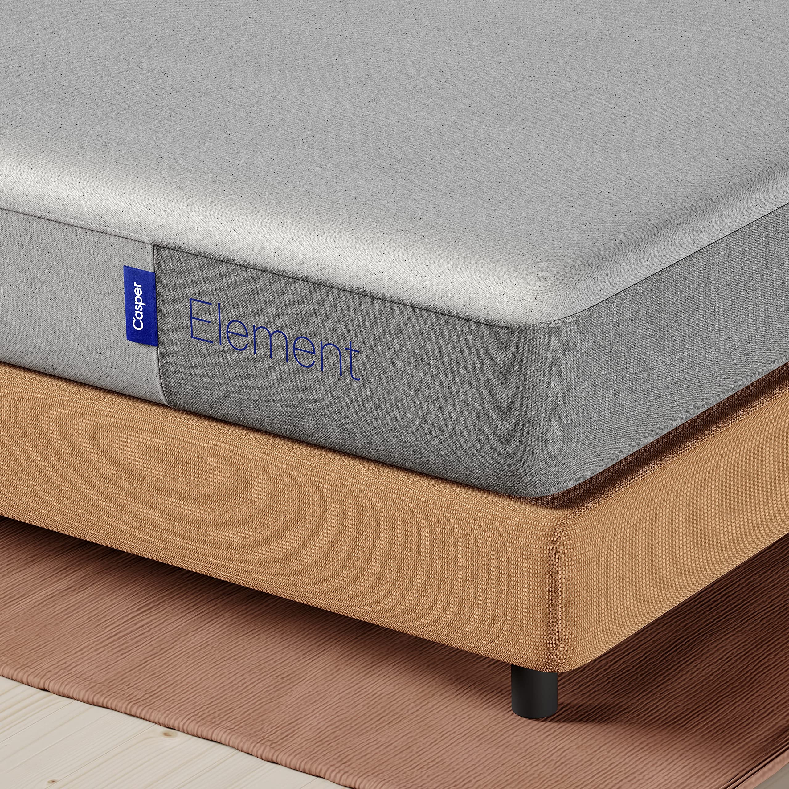 Casper Sleep Element Mattress, King, Grey & Original Pillow for Sleeping, King, White, Two Pack