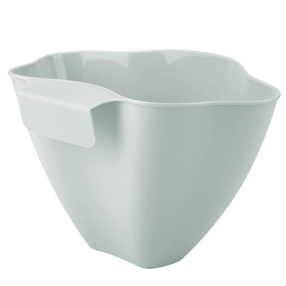 Cupboard Door Hanging Mount Kitchen Trash Bin Without Lid Garbage Kitchen Cabinet Hanging Flower Shape Trash Can(Gray)