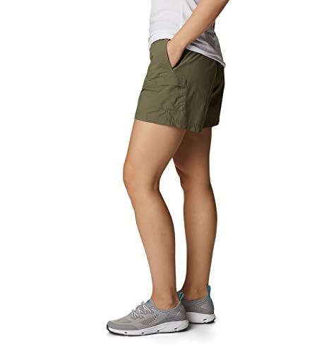 Columbia Women's Sandy River Cargo Short, Breathable, UPF 30 Sun Protection, Stone Green, Large