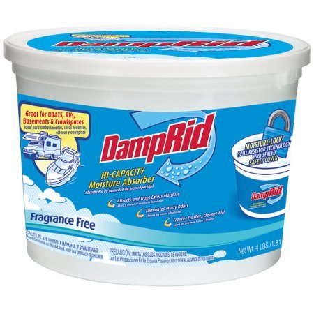 DampRid Hi-Capacity Moisture Absorber, Fragrance Free, 4 Lb - 1 Pack