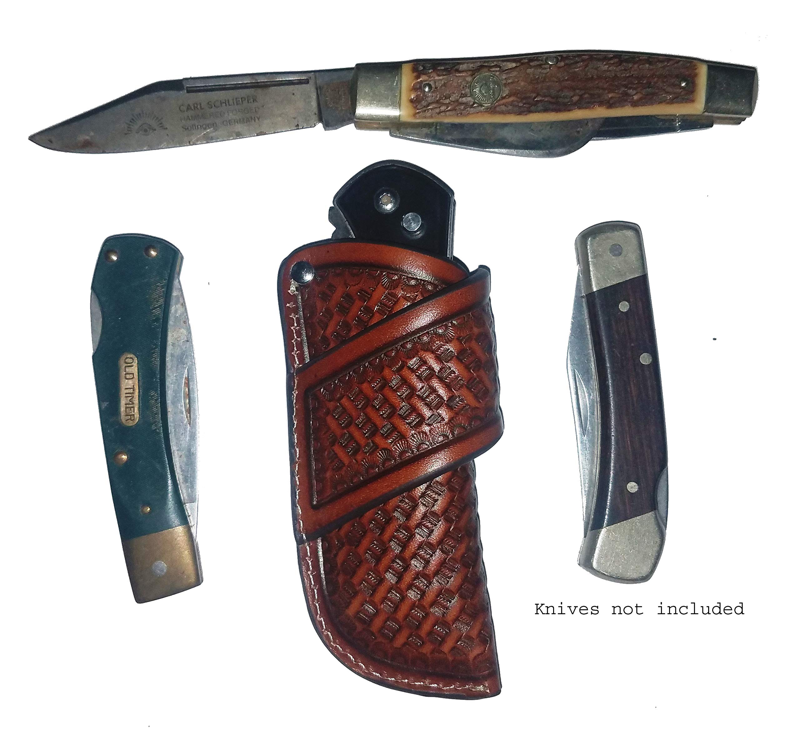 Custom Nocona Weave US Navy Side Draw Knife Sheath right side