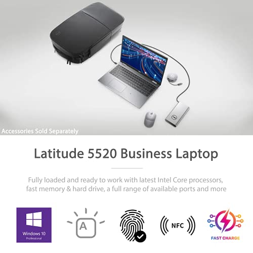 Dell 2021 Newest Business Laptop Latitude 5520, 15.6" FHD IPS Backlit Display, i7-1185G7 vPro, 32GB RAM, 512GB SSD, Webcam, Backlit Keyboard, Fingerprint Reader, WiFi 6, Thunderbolt, NFC, Win 10 Pro