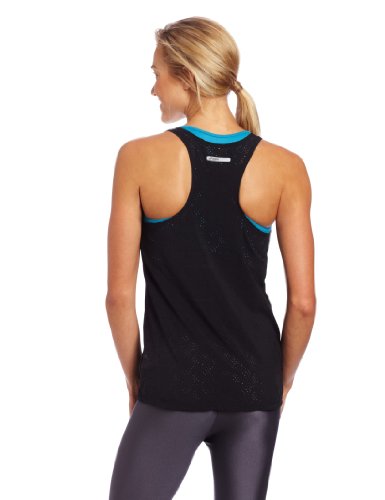 ASICS Women's Performance Fun 2-in-1 Tank Top, X-Small, Black/Atomic Blue