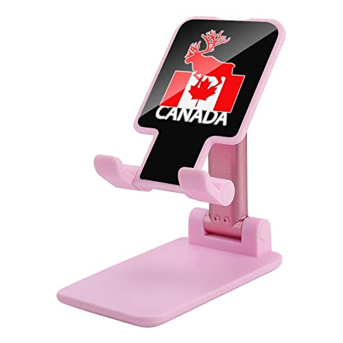 Canada Moose Flag Foldable Desktop Cell Phone Holder Portable Adjustable Stand for Travel Desk Accessories