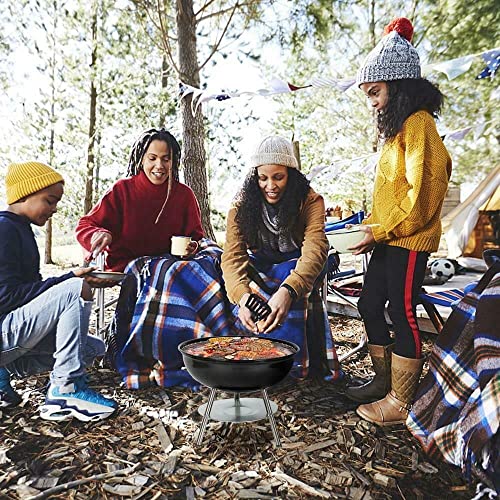 Christmas gift Portable Enamel Charcoal Grill Burner 14-In Outdoor Camping Bbq Cooking