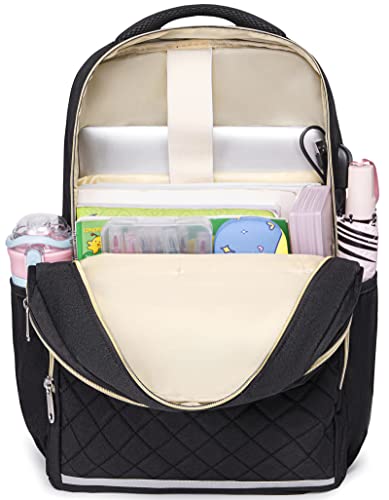 Bluboon Backpack for Women 15.6 Inch Laptop Bookbag College School Backpack Girls Schoolbag Compartment Daypack for Business Travel with USB Charging Port and Headphone Interface