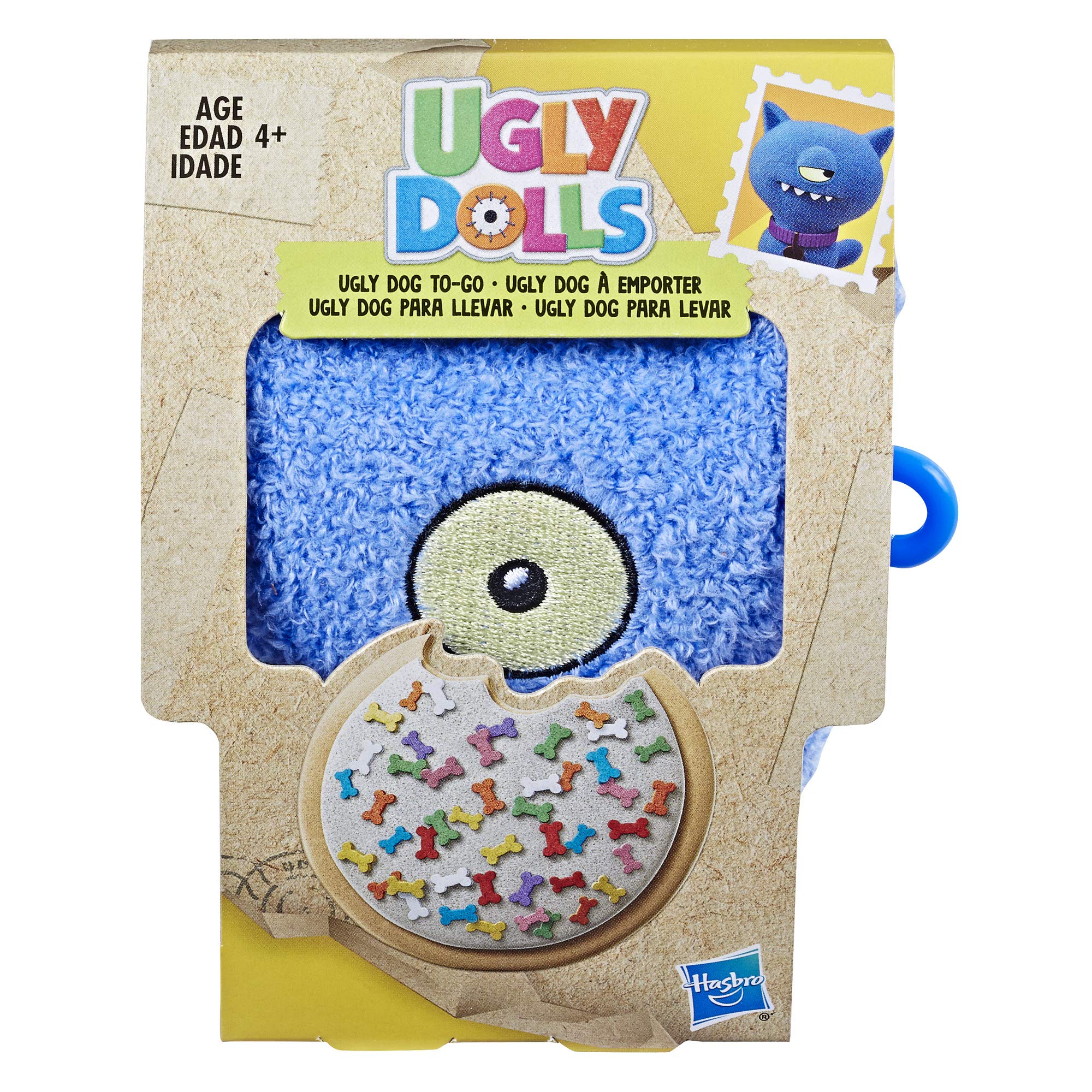 Hasbro Uglydolls Ugly Dog to-Go Stuffed Plush Toy, 5" Tall