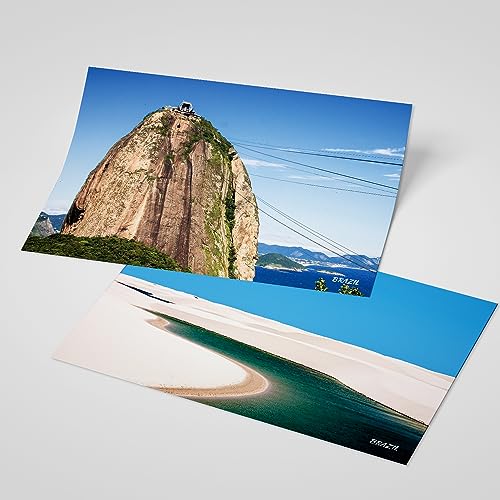 Dear Mapper Brazil Natural Landscape Postcards Pack 20pc/Set Postcards From Around The World Greeting Cards for Business World Travel Postcard for Mailing Decor Gift