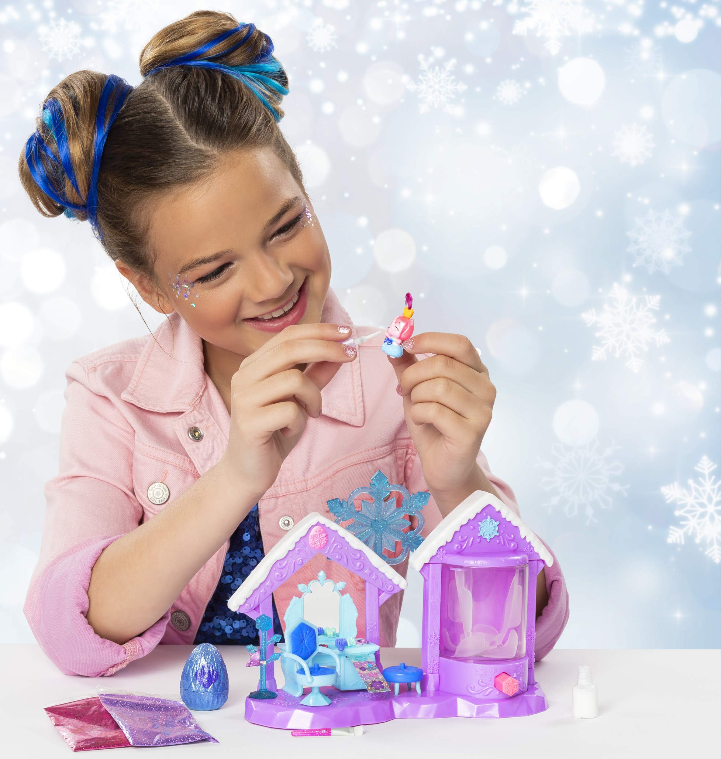 Hatchimals CollEGGtibles, Glitter Salon Playset with 2 Exclusive, for Kids Aged 5 and Up