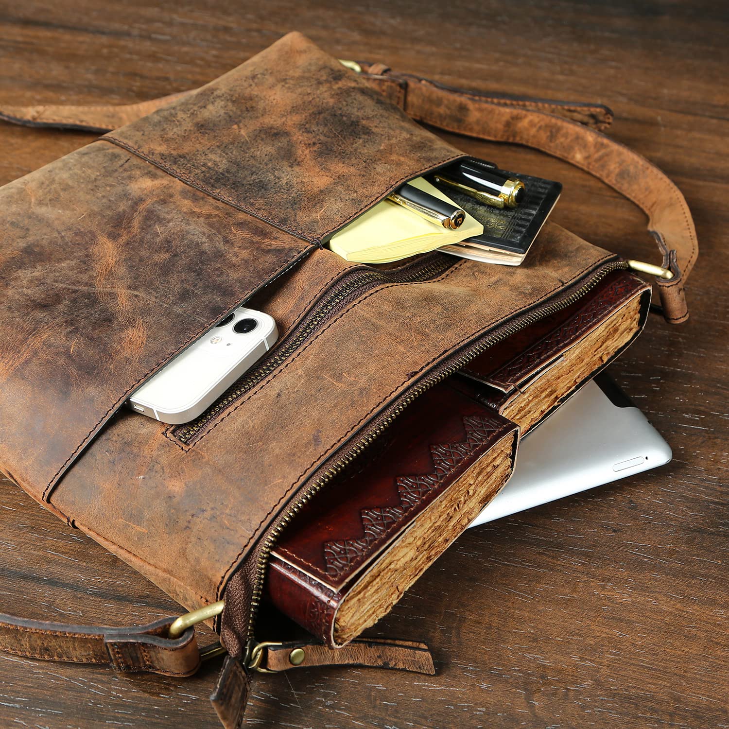 Leather Crossbody Bags for Women | Genuine Leather Crossbody Shoulder Messenger Bag for Women