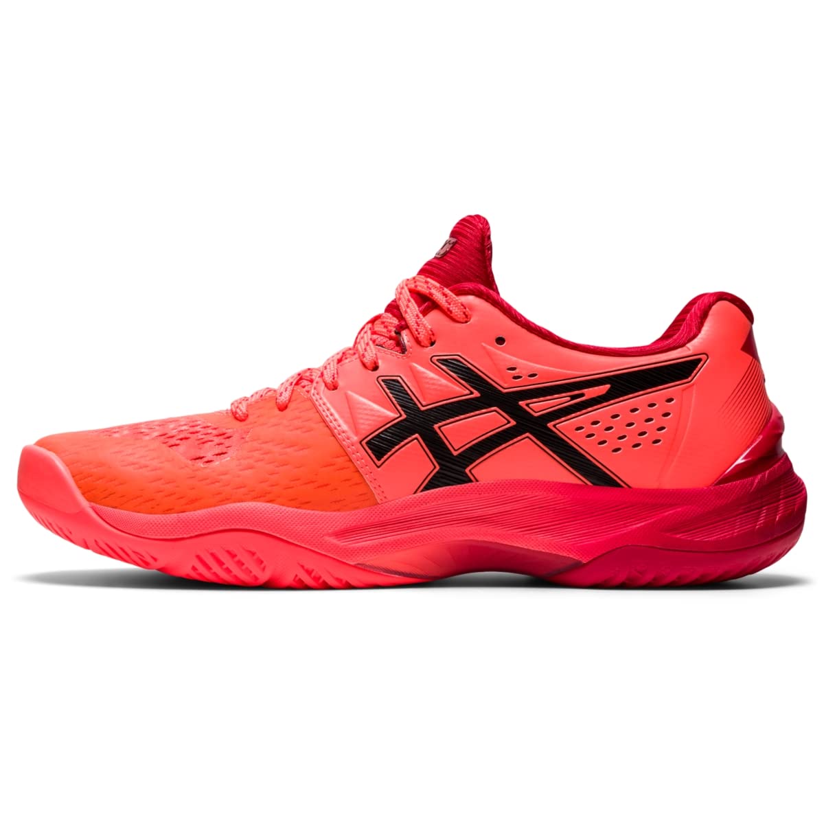 ASICS Women's Sky Elite FlyteFoam Tokyo Volleyball Shoes, 8.5, Sunrise RED/Eclipse Black