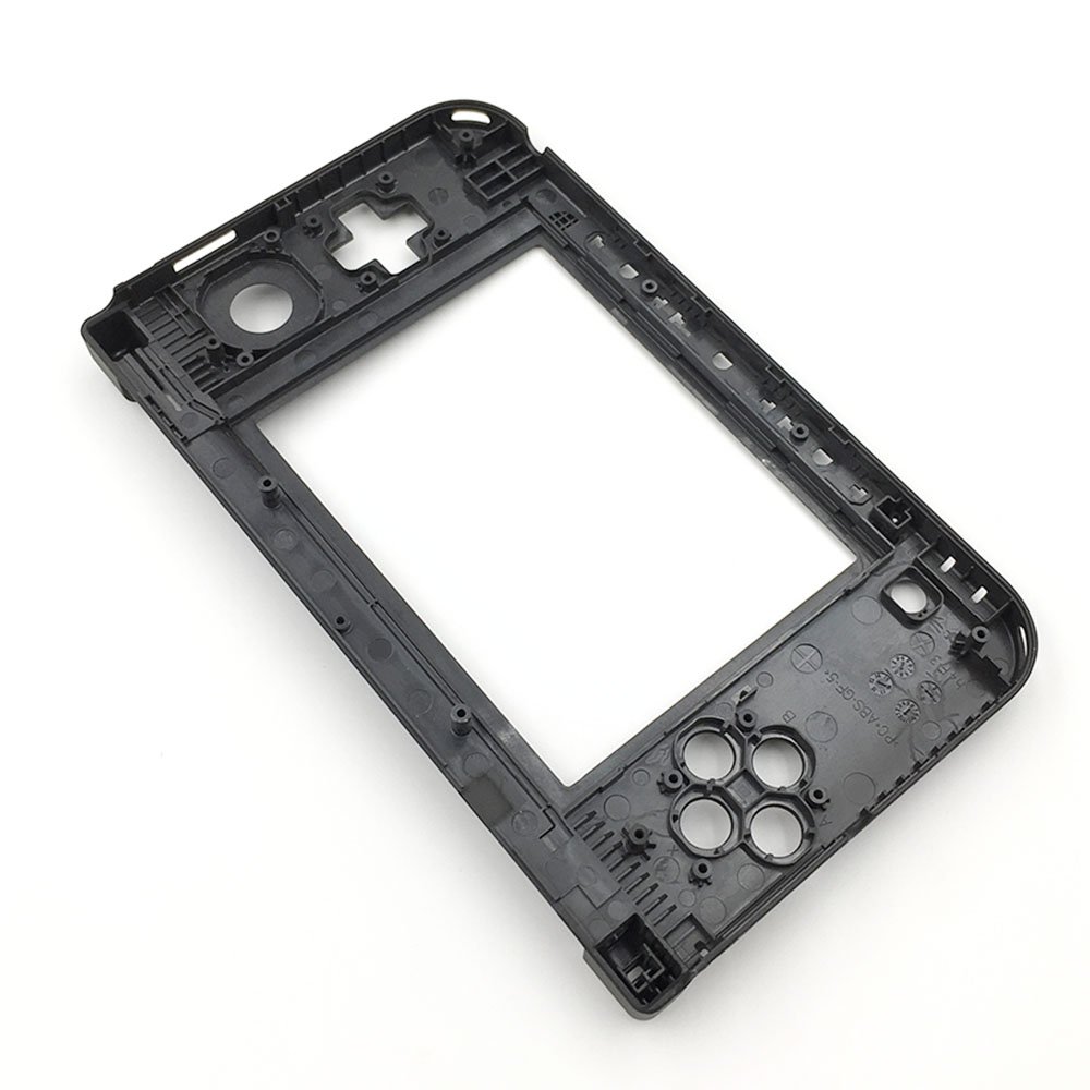 JMXLDS Replacement Housing Hinge Bottom Middle Frame Cover Shell Case for 3DS XL 3DS LL Black
