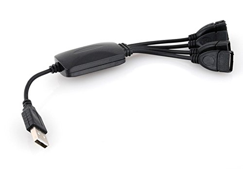ISO TRADE Flexible Distributor USB 2.0 Hub 4 Port Cable 4 Way to 480 Mbps Adapter 842