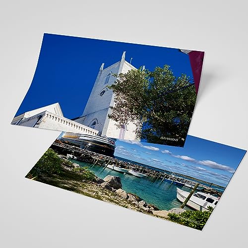 Dear Mapper Bahamas City Landscape Postcards Pack 20pc/Set Postcards From Around The World Greeting Cards for Business World Travel Postcard for Mailing Decor Gift