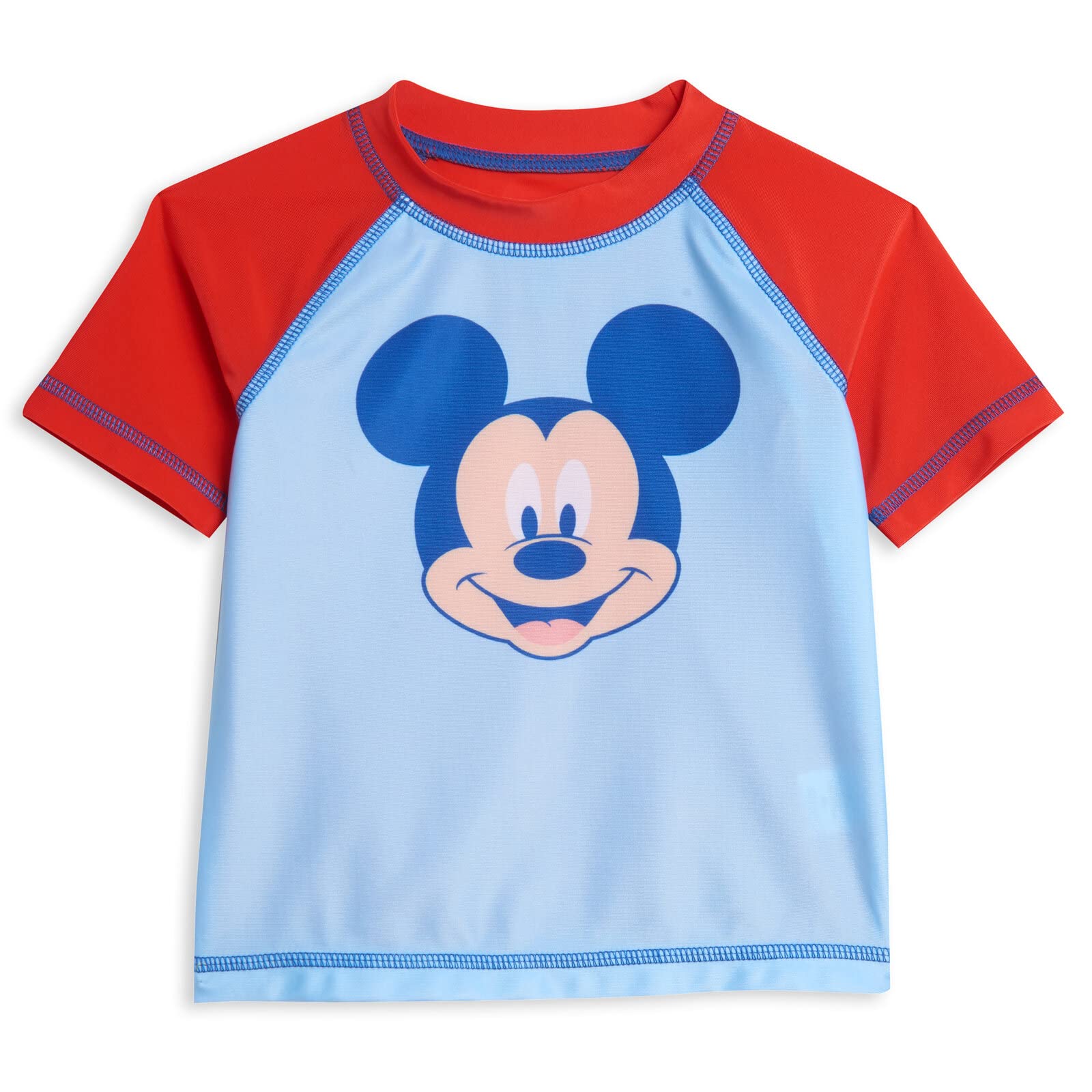 Disney Mickey Mouse Toddler Boys Rash Guard and Swim Trunks Set Blue/Multicolor 4T