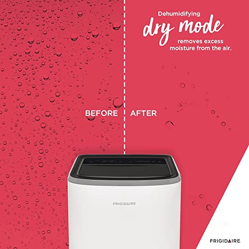 Frigidaire FHPW122AC1 Portable Room Air Conditioner, 12K BTU (ASHRAE) / 8K BTU (DOE) with Multi-Speed Fan/Dehumidify Mode/Washable Filter, Built-in Air Ionizer/Wi-Fi Connected/Window Kit, in White