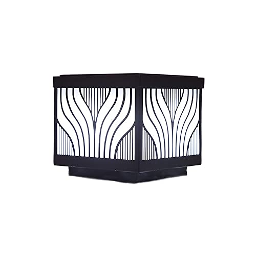 CZLZY Modern Simple Metal Square LED Column Light Solar Pillar Lamp Outdoor Post Light Fixtures Waterproof IP65 Villa Fence Gate Pedestal Light Courtyard Lawn DecorationLandscape Light
