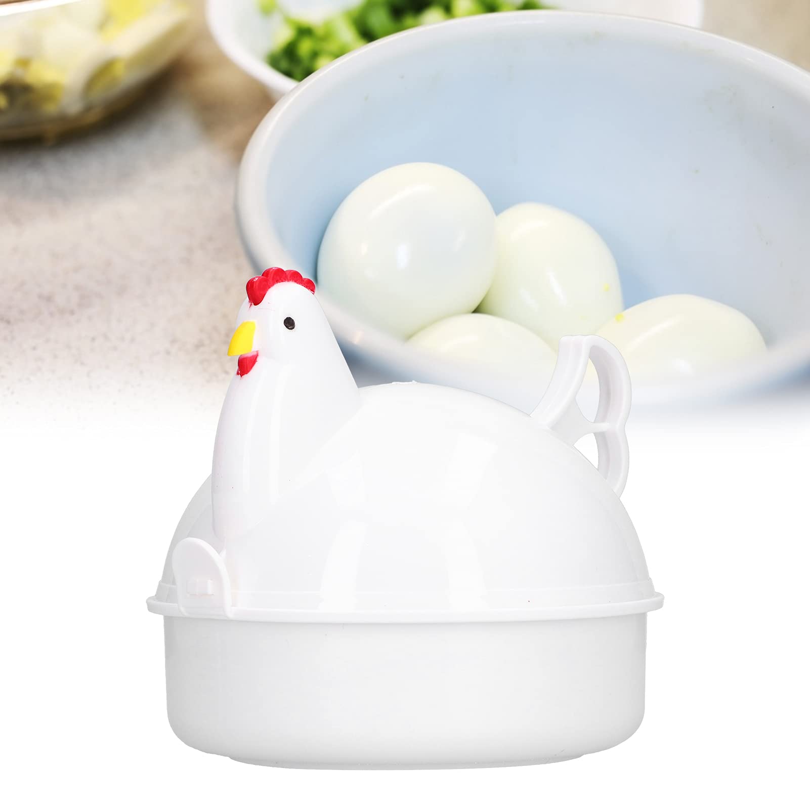 Microwave Egg Cooker, Microwave Egg Boiler Egg Poacher, Boiled Egg Cooker 4 Eggs ChickenāShaped Heat Resistant Microwave Eggs Boiler Egg Cooker Microwave for Home Kitchen