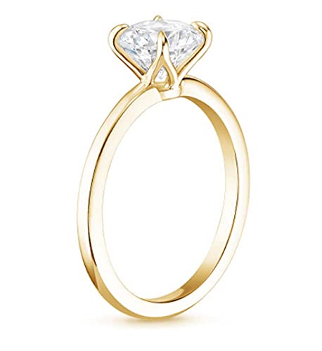 Baalaji Jewellers 1.50 CT Round Created Diamond Bridal Engagement Ring Set 14K Yellow Gold Finish Ring Size-10.5