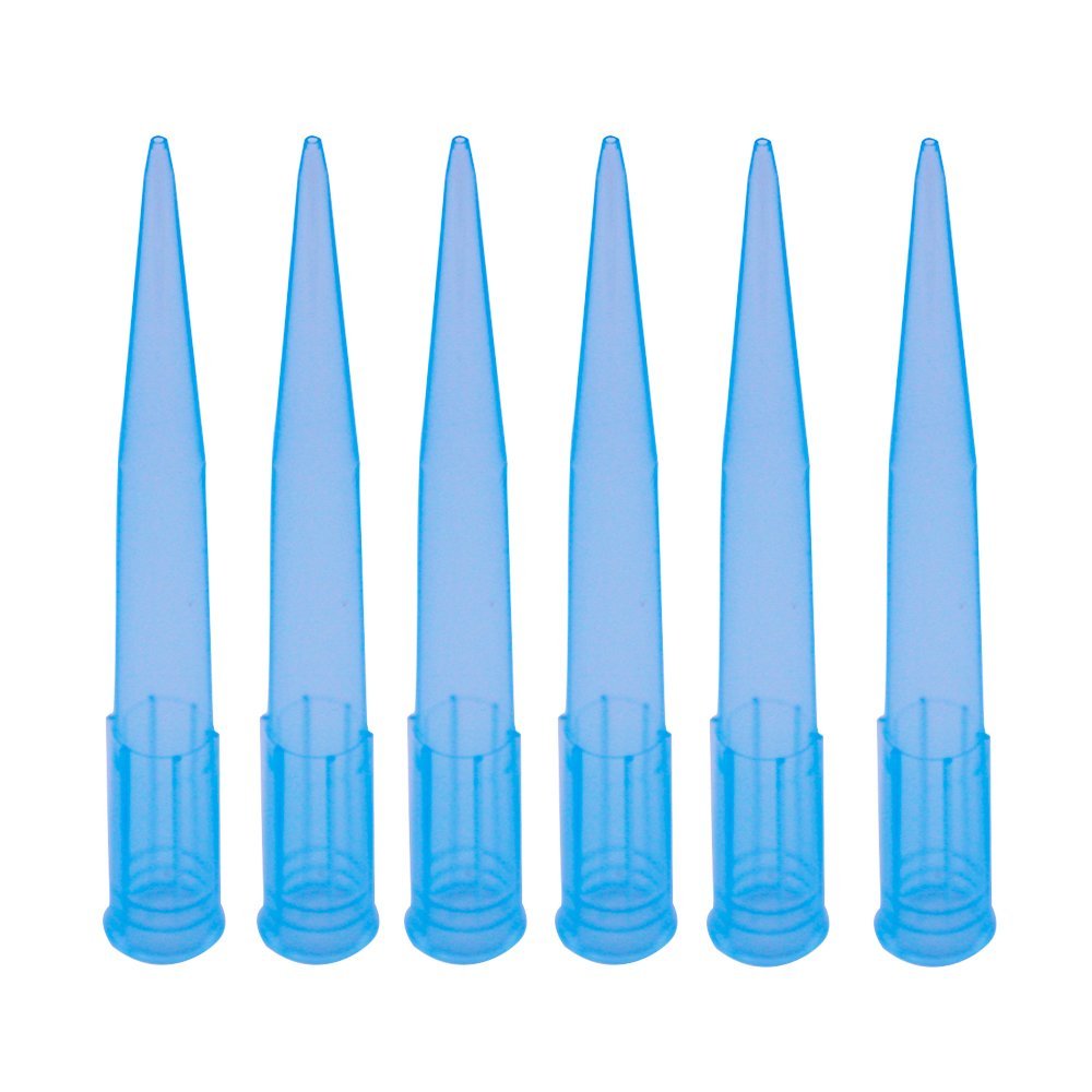 Eowpower 500 Pieces Clear Blue 1000 ul 1 ml Laboratory Lab Plastic Liquid Pipette Pipettor Tips