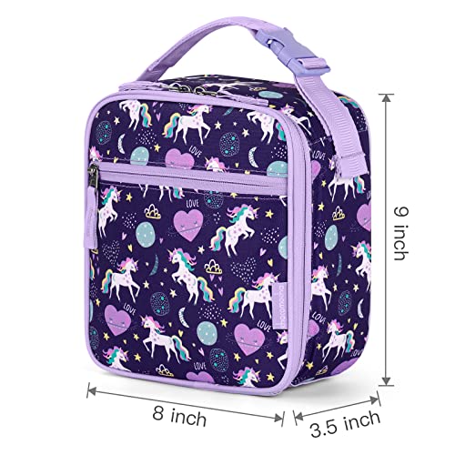 Choco Mocha 17 inch Purple Unicorn Backpack + Lunch Bag + Pencil Bag