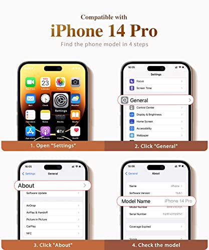 GVIEWIN Case Compatible with iPhone 14 Pro 6.1 Inch, [10FT Military-Grade Drop Tested] Marble Stylish Cases Shockproof Protective Slim Thin Soft TPU Phone Cover for Women 2022 (Drift Sand/Brown)