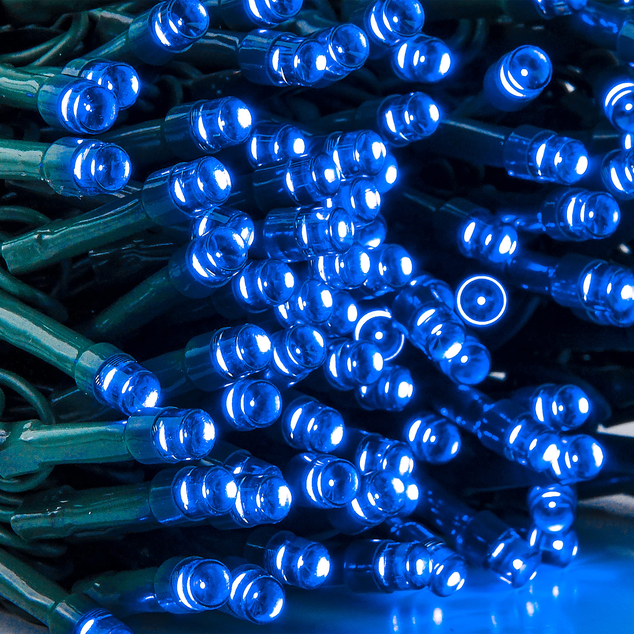 Joiedomi 200 LED Blue Halloween String Lights with 8 Modes 65.2FT Green Wire for Indoor Outdoor Holiday Décor Halloween Event Decoration, Tree, Eaves, Haunted House Theme Party