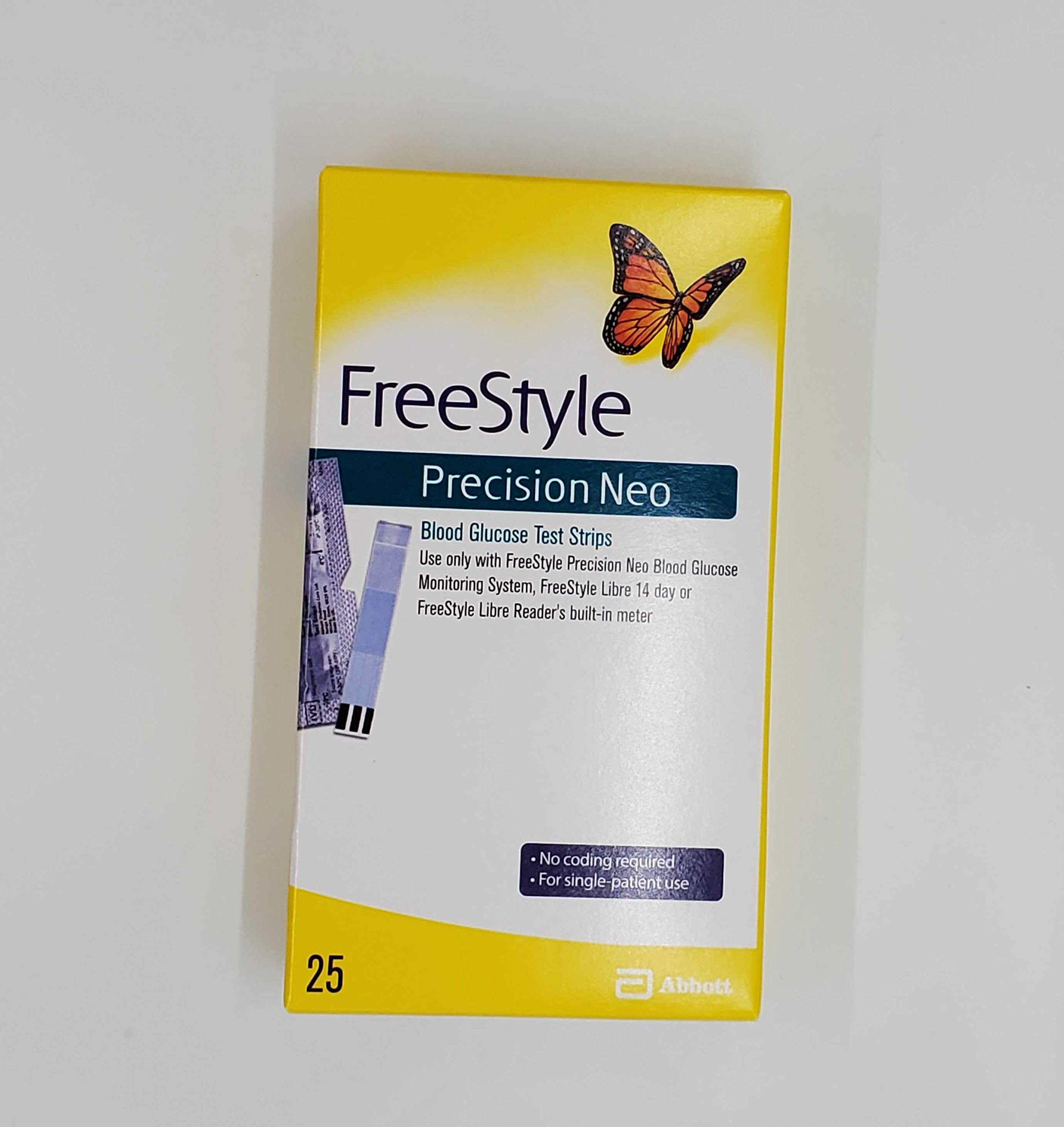 FreeStyle Precision Neo Blood Glucose Test Strips 25 count WLM