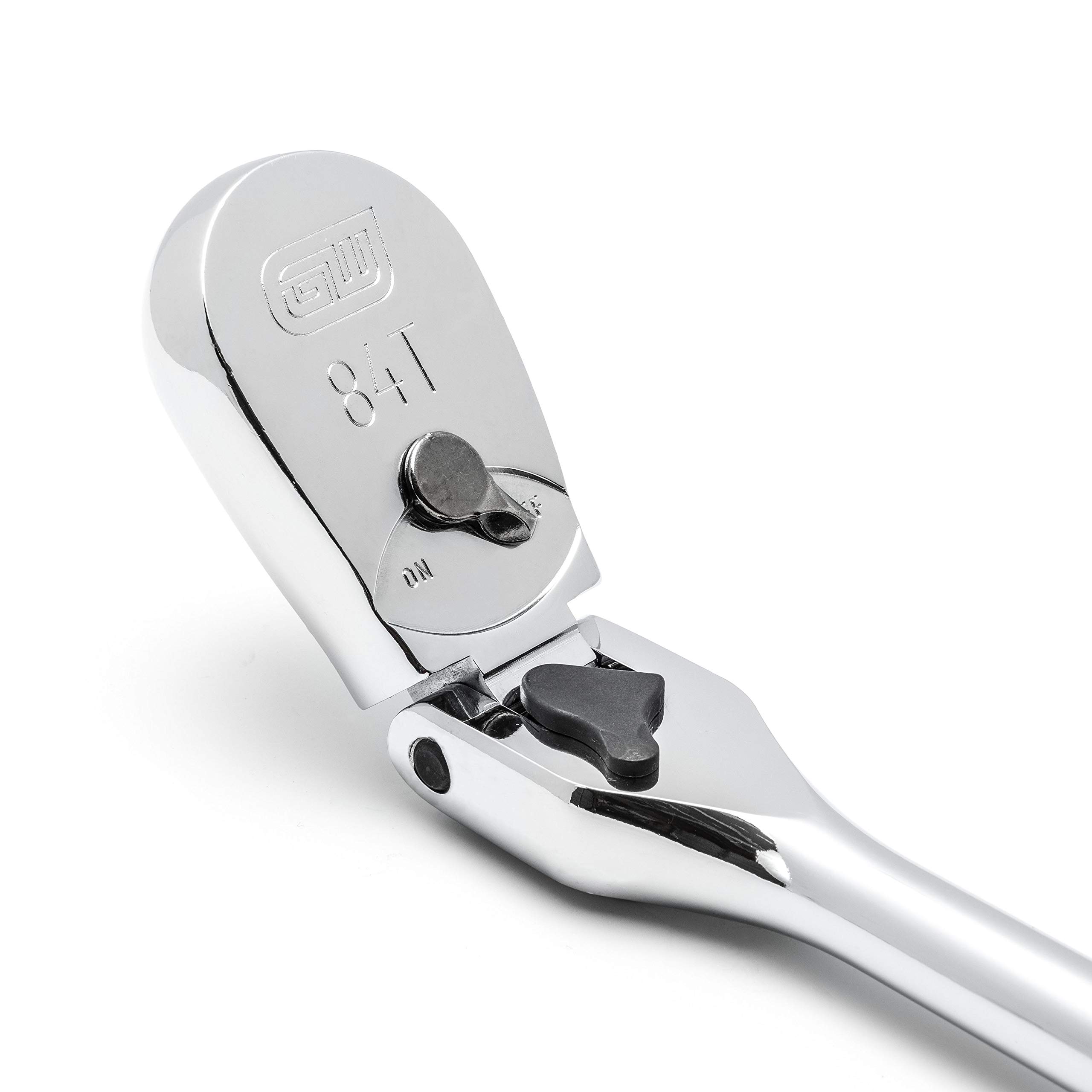 GEARWRENCH 3 Piece 1/4", 3/8" and 1/2" Drive 84 Tooth Locking Flex Head Teardrop Ratchet Set - 81276A-07