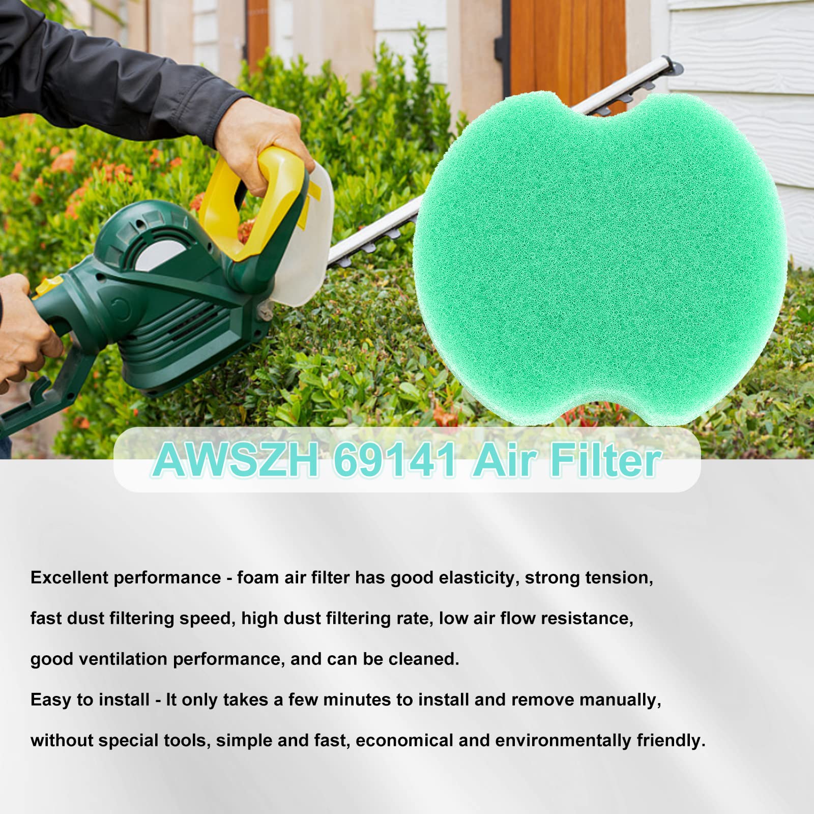 AWSZH Air Filter 69141 Compatible with D92702B Homelite XL-2 Chainsaws for XL 2 Super 2 XL Homelite XL and Super 2 Decomposition Filter (1 PC)