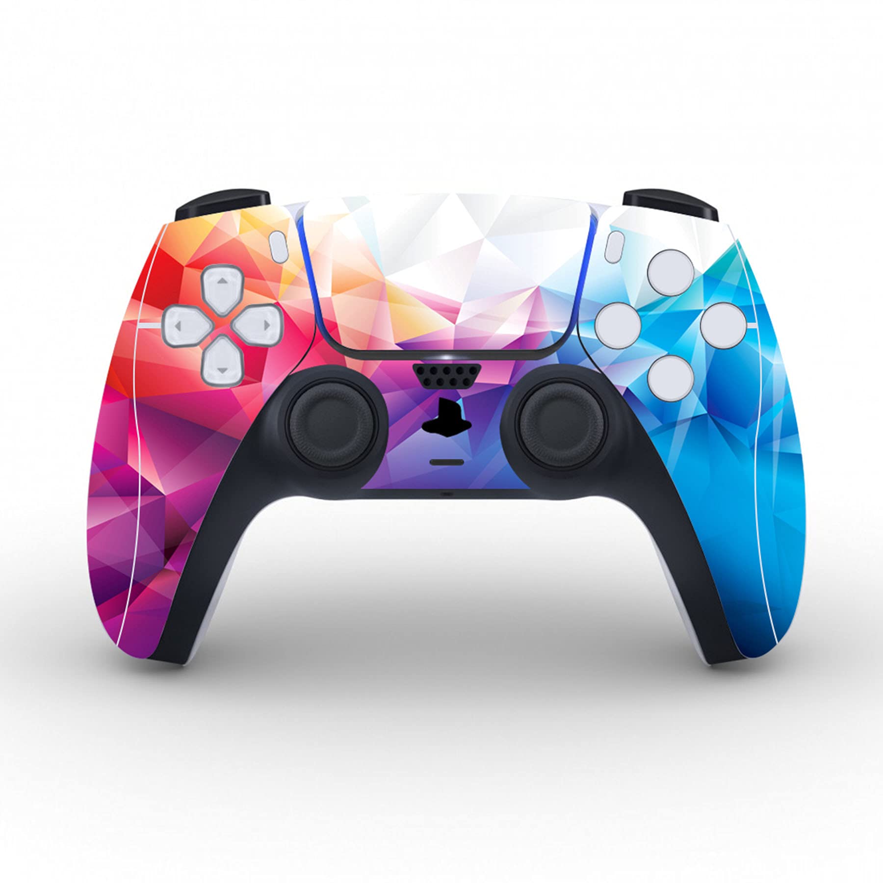 PlayVital Dazzling Prism Full Set Skin Decal for PS5 Console Disc Edition, Sticker Vinyl Decal Cover for PS5 Controller & Charging Station & Headset & Media Remote