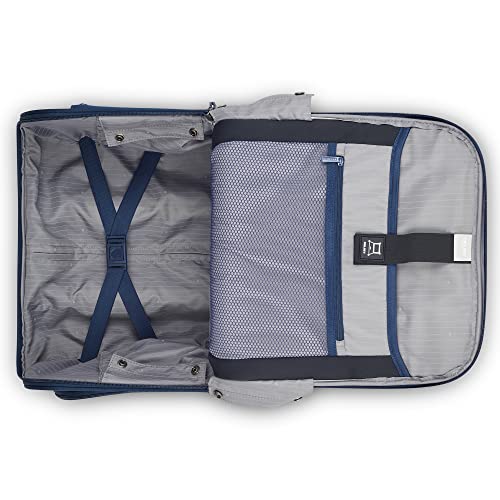 DELSEY Paris Helium DLX Softside Luggage Under-Seater with 2 Wheels, Navy Blue, Carry on 16 Inch