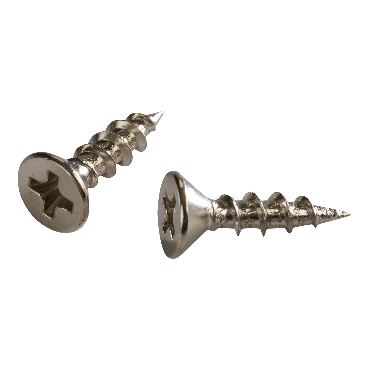 Rok Hardware #7 x 5/8" Flat Head Phillips Deep Thread Wood Screws Nickel Plated - Super Value 100 Pack