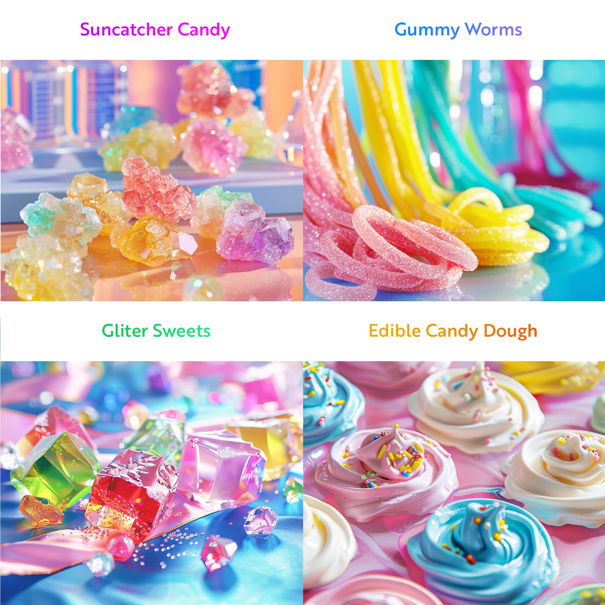Playz Edible Exploding Candy Making Science Kit for Kids Ages 8-12 Years Old - Food Science Chemistry Kid Science Kit with 29 Experiments, Educational Science Kits for Boy & Girls