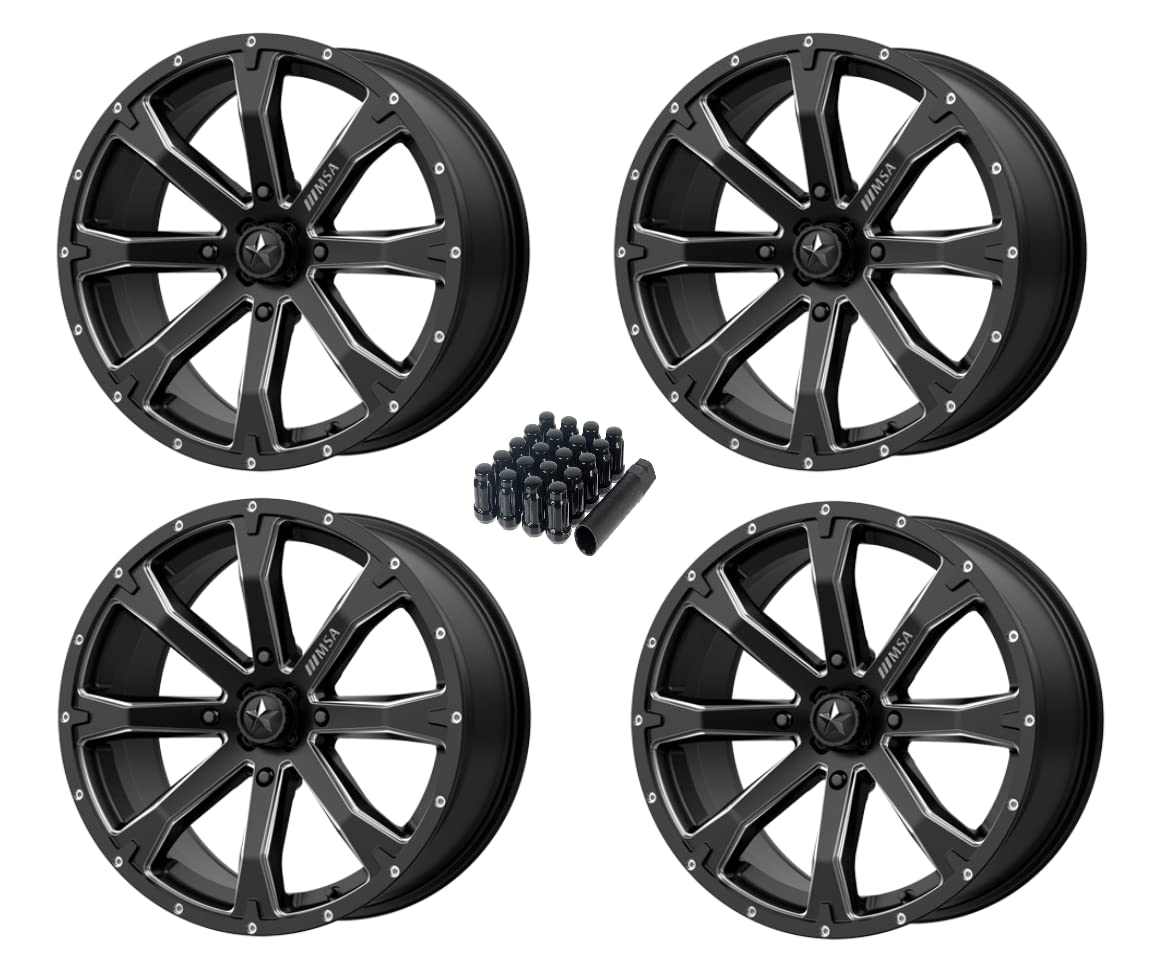 Full Set Of MSA M42 Bounty 20x7 4/156 10MM Wheels