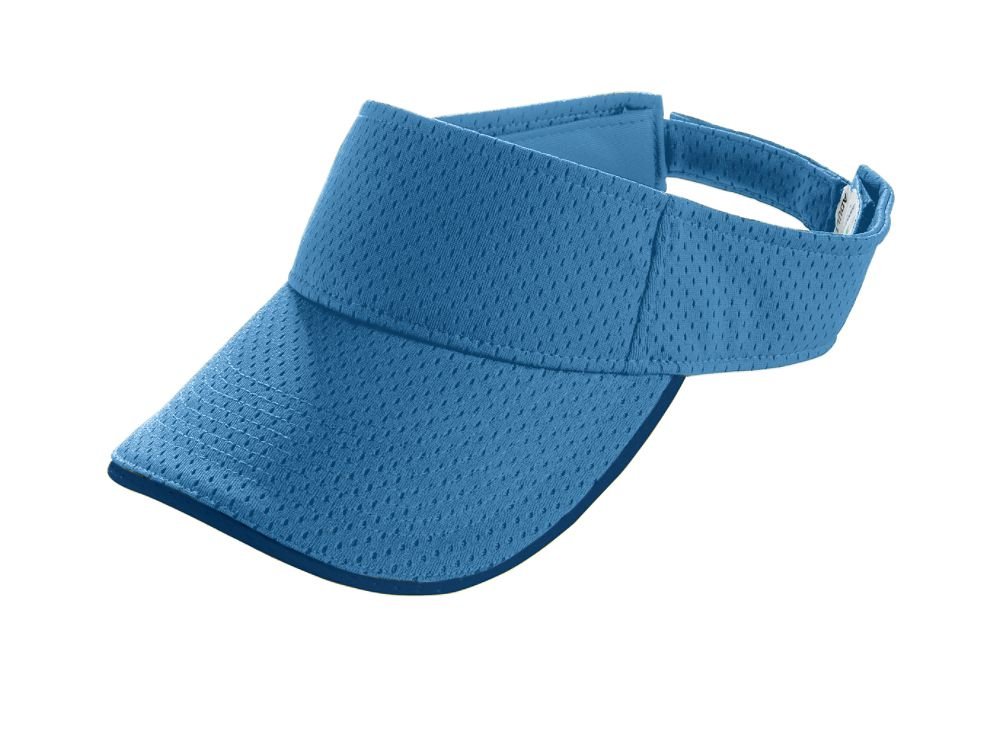 Augusta Sportswear Youth Athletic Mesh Two-Color Visor OS Columbia Blue/Navy