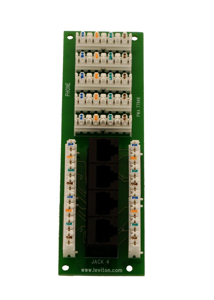 Leviton 47609-4DP 1 X 4 COMBO PHONE/DATA BOARD