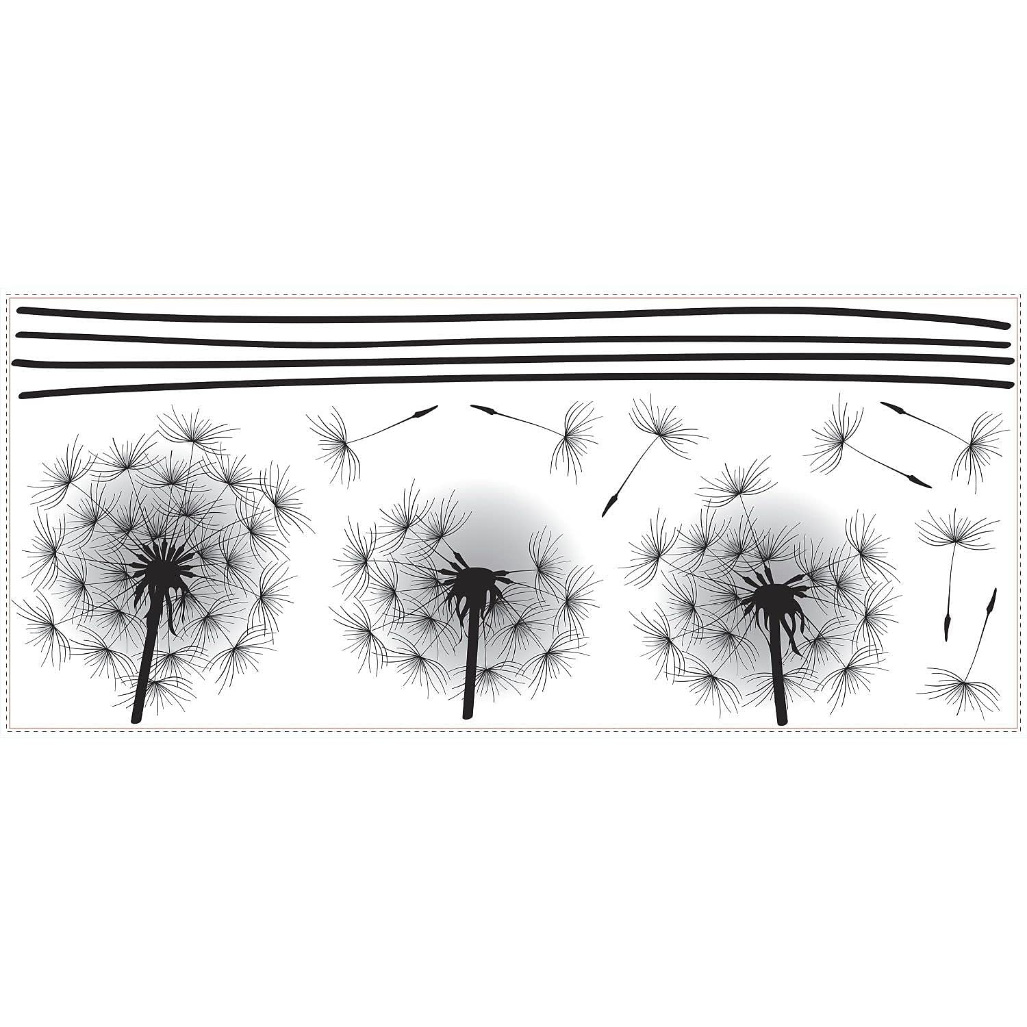 RoomMates RMK2606GM Whimsical Dandelion Peel and Stick Giant Wall Decals